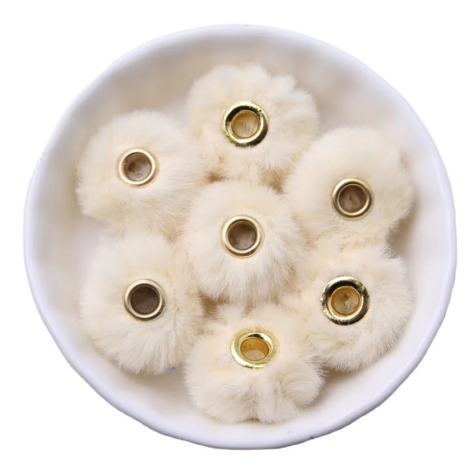FUZZY 26- 20mm Ivory Fuzzy Spacers (5 Pack) – My Pretty Posh Princess
